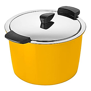 KUHN RIKON Hotpan Serving Casserole Pot, 5 Litre/22 cm, Yellow, Stainless Steel