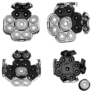 9D Blade Replacement Heads, Shaver Replacement Blades, Head Shavers for Bald Men, Shaver Head Replacement, Stainless Steel Rotary Blades for Electric Head Razor