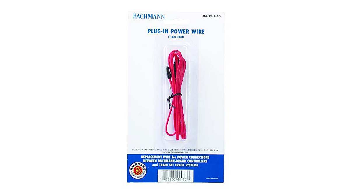 Bachmann Trains 40-Inch Red Plug-in Power Wire for E-Z Track