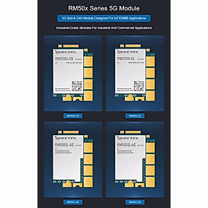 Waveshare Quectel 5G Sub-6 GHz Module Designed for IoT/EMBB Applications Industrial-Grade Modules Support DFOTA and Volte Functions-RM502Q-AE