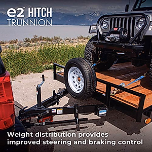 Fastway e2 2-Point Sway Control Trunnion Hitch, 92-00-1200, 12,000 Lbs Trailer Weight Rating, 1,200 Lbs Tongue Weight Rating, Weight Distribution Kit Includes Standard Hitch Shank, Ball NOT Included