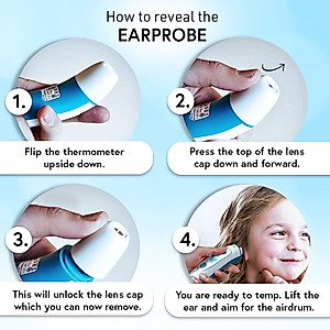IPROVEN Digital Ear Thermometer for Adults, Kids and Babies [Fast, Accurate and Easy to Use] Ear and Forehead Mode, LED Display, Fever Alarm and 35 Memory Slots, iProven DMT-511