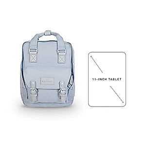 Doughnut Macaroon Mini Pastel 7L Travel School Ladies College Girls Lightweight Casual Daypacks Bag Small Backpack (Blau hellblau)