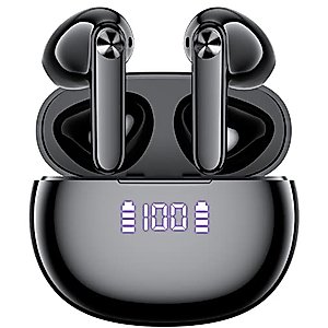 STADOR Wireless Earbuds Bluetooth Headphones 5.3 Clear Call 56H Playback IPX7 Waterproof Stereo Earphones with Wireless Charging Case LED Power Display in-Ear Headset for Workout/Home/Office