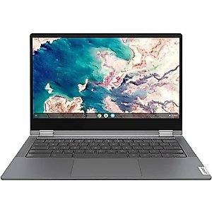 Lenovo 2022 Flex 5 13.3" FHD IPS Touchscreen 2-in-1 Chromebook Laptop 10th Gen 2-Core Intel i3-10110U 4GB DDR4 64GB NVMe SSD UHD Graphics USB-C Wi-Fi 6 Backlit Keyboard w/RE 32GB USB Drive