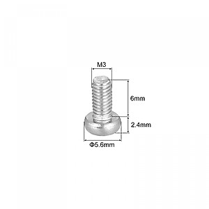 uxcell M3x6mm Torx Security Machine Screws, 20pcs 316 Stainless Steel Pan Head Tamper Proof Screw Fasteners Bolts