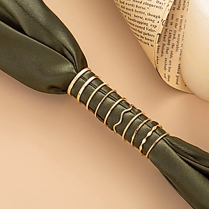 WFYOU 10 Pcs 1-2mm 18K Gold Plated Simple Rings for Women Band Knuckle Stacking Midi Rings Elegant Classic Minimalist Rings Comfort Fit