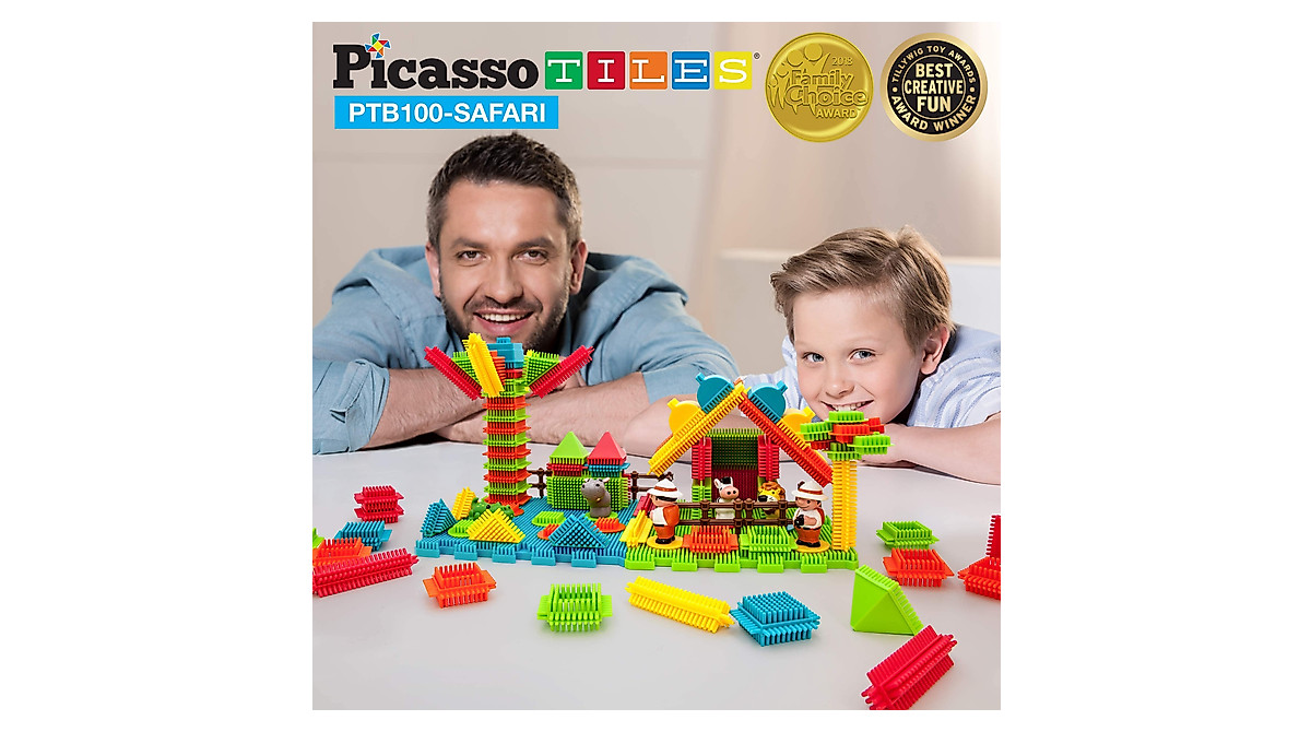 Picasso Toys PTB100: 100pc Safari Building Blocks
