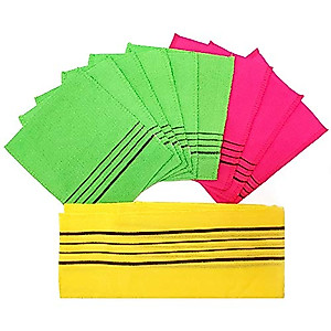 9 Exfoliating Washcloth Gloves & 1 Long Exfoliating Back Washcloth - Assorted