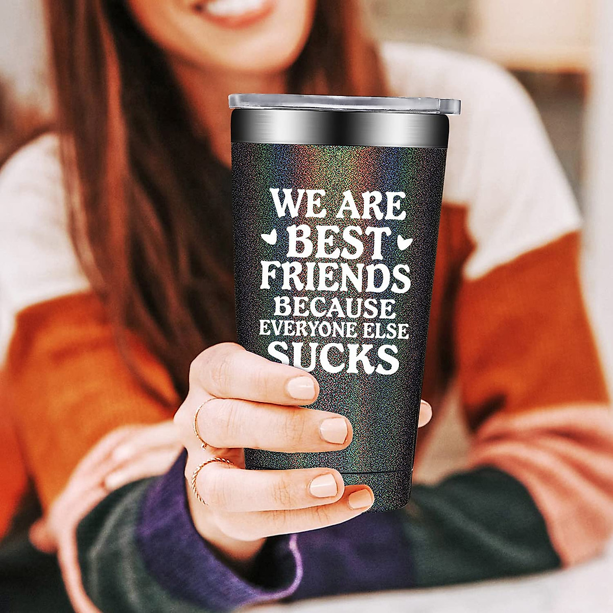 Fufendio Gifts for Women Friends - Best Friend Birthday Gifts for Women - Friendship Gifts, Valentines Day Gifts for Friend Female - Insulated Coffee Mug Tumbler Cup