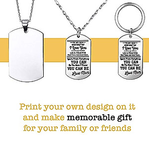 BELMAKS Military Dog Tags Shiny Polished - Stainless Steel Rolled Edge Backing Blank Dog Tags 100 PCS