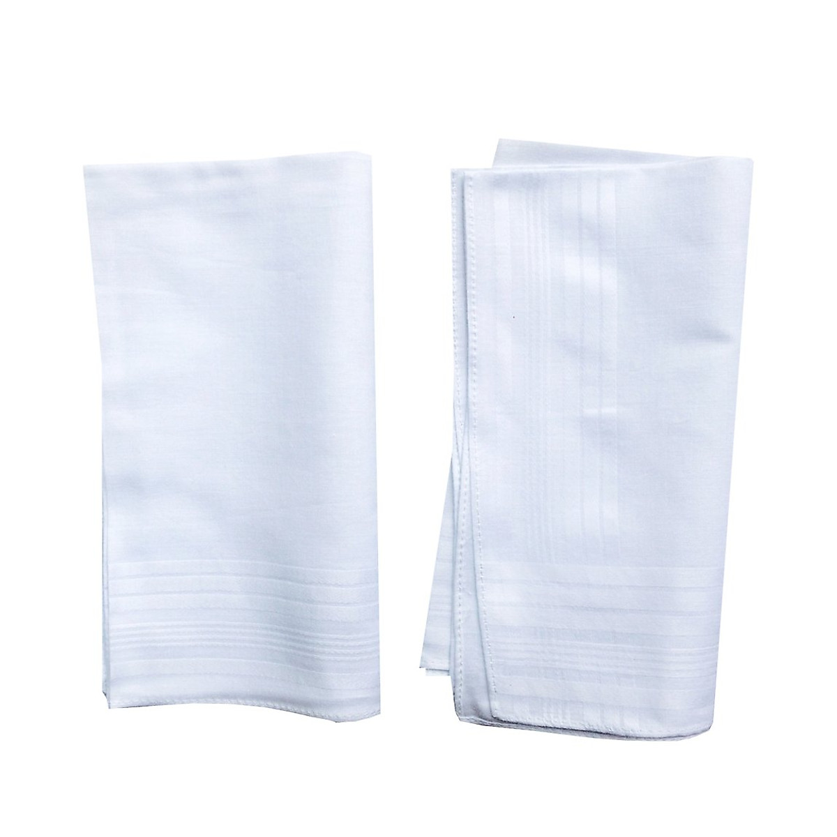 Men's Handkerchiefs 100% Cotton Solid White Hankies Set