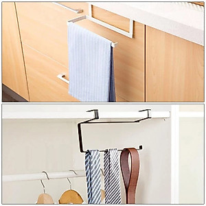 TJLSS Kitchen Free Punch roll Paper Rack Towel Storage Rack Paper Towel Rack Cabinet Hanger Bathroom Rack (Color : D, Size : 23.5cm)