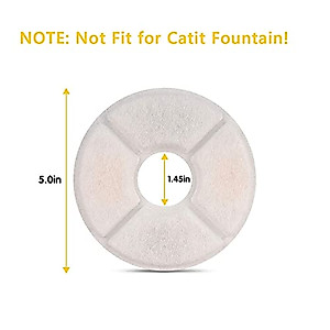 Noodoky 10-Pack Replacement Filters for Cat Fountain | Pet Water Fountain Filter | Activated Carbon Filter | Not for Catit