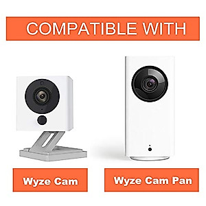 Wall Mount Compatible with Wyze Cam 1080p HD Camera, Compatible with Wyze Cam Pan, 360 Degree Swivel AC Outlet Wall Plug Mount Stand Holder Bracket (2 Pack)