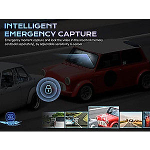 Pelsee P12 Mirror Dash Cam, 12'' 1440P QHD Front and Rear View Mirror Camera, Dual Dash Cam for Cars and Trucks, Night Vision, Voice Control, Parking Assistance, Reversing Assistance