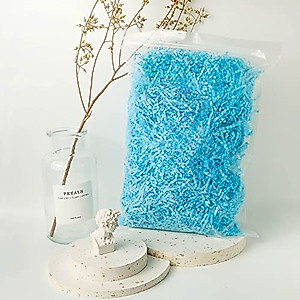 AIRGAME Crinkle Cut Paper Shred Filler (1/2 LB) for Gift Wrapping & Basket Filling - Light Blue.