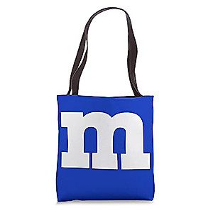 Funny Letter m Chocolate Candy Halloween Team Groups Costume Tote Bag