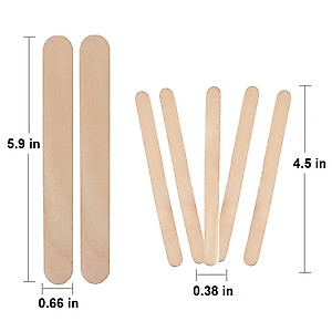 Spa Slender Unbleached Cotton Muslin Hair Removal Wax Strips Multi Size Combo Kit – 100 Large and 100 Petite Muslin Waxing Strips, 200 Wooden Wax Applicator Sticks for Full-Body Hair Removal