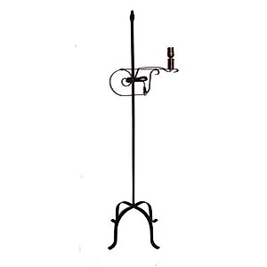 Wrought Iron Floor Lamp Flame Top - Amish Made
