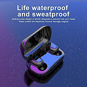 newshijieCOb L21 TWS Bluetooth 5.0 Earphones Sports Wireless Earphones in-Ear Bluetooth Earbuds for iOS Android Black