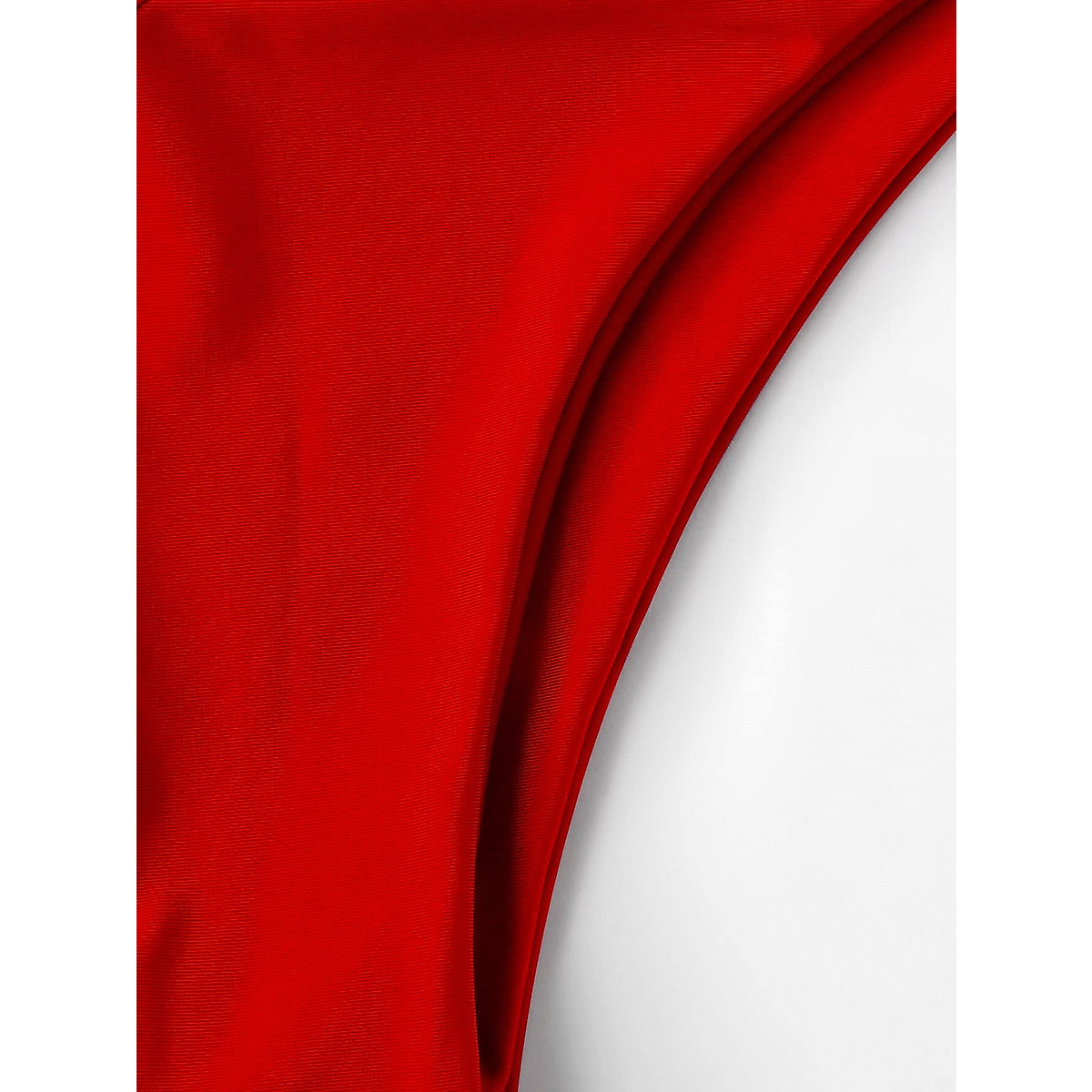 SOLY HUX Bikini Sets for Women Sexy Triangle High Cut Bikini Bathing Suits 2 Piece Swimsuit Solid Red S