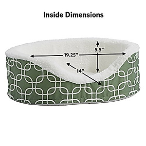 MidWest Homes for Pets Orthoperdic Egg-Crate Nesting Pet Bed w/ Teflon Fabric Protector, Small Green
