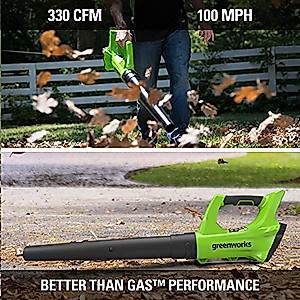 Greenworks 24V Axial Blower (100 MPH/330 CFM), 2Ah Battery and Charger 2400702 (Gen 1)