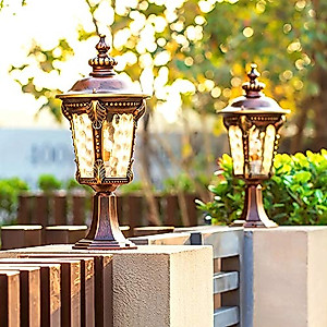 ZSEDP Outdoor Lamp Wall Headlights Pastoral Style Doorpost Lamp Balcony Lamppost Headlight Wall Lamp Standing Lamp Waterproof Lawn Lamp