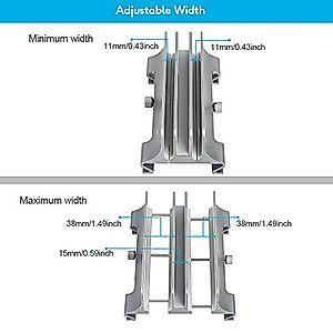 Vertical Laptop Stand [Updated Version],3-Slot Space-Saving Aluminum Desktop Stand Holder with Adjustable Dock Size Compatible for All MacBook/HP/Dell/Surface/Samsung/Chrome Book(Silver)