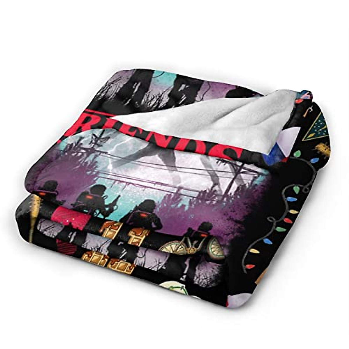 Stranger Friends Flannel Throw Soft Lightweight Blankets for Men Women Boys Gifts Room Bed Thing Home Decor 50"x40"