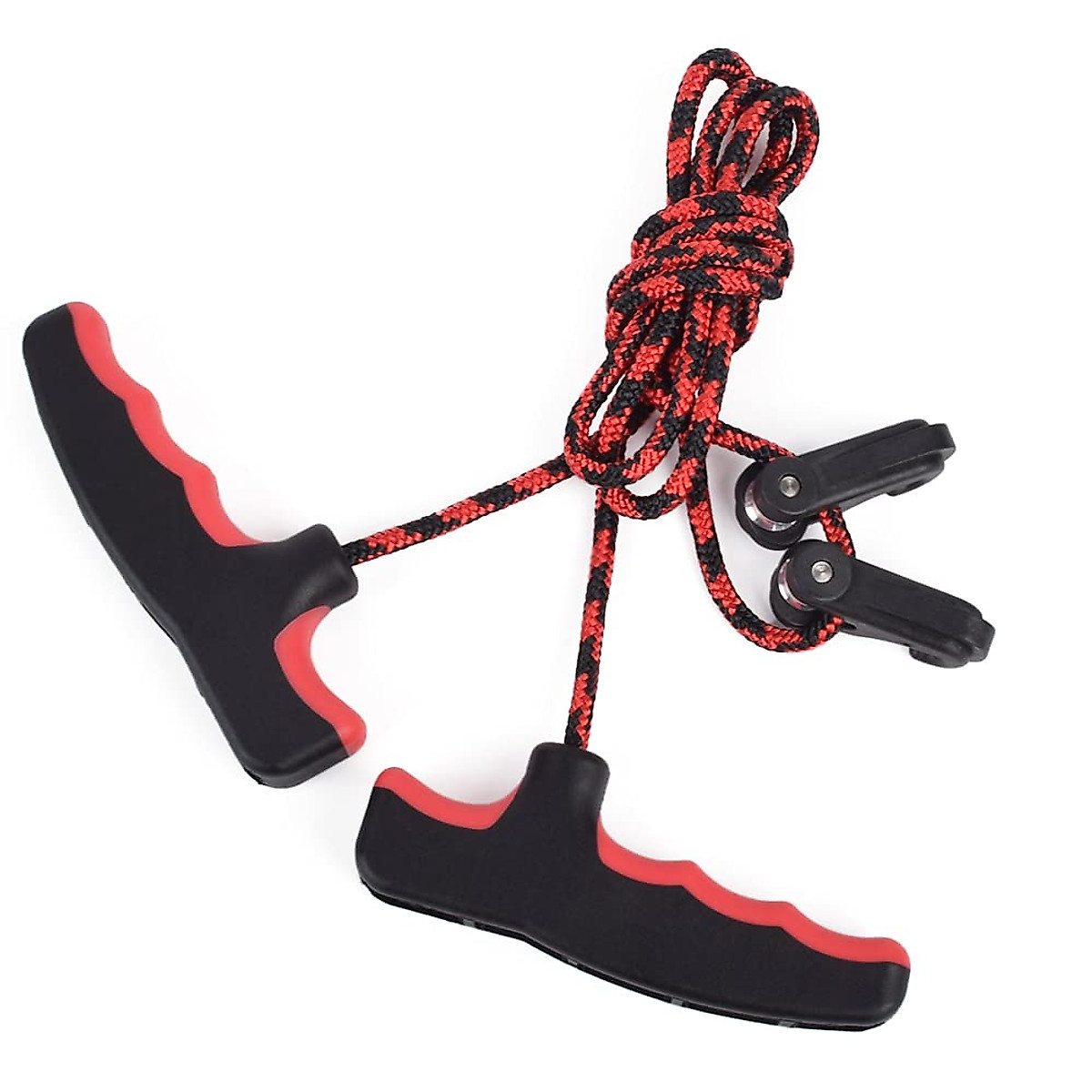 Crossbow Rope String Cocking Device Double Handle for Archery Bow Hunting Tool Accessories Red (Pack of 1)