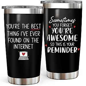ZAGKOO Anniversary For Him, Her Gifts - Gifts For Boyfriend, Girlfriend, Husband, Wife, Friends - Romantic I Love You Couple Gifts For Him, Her - Birthday Gifts For Him, Her, Men, Women - Tumbler 20oz