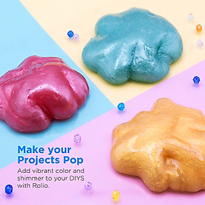 Rolio Mica Powder Epoxy Resin Pigment - Art Set for Resin Epoxy - for Soap Making, Nail Polish Set, Lip Gloss Set, Eye Shadow, Bath Bomb, Slime & Candle Jars - 10g, 24 Jars