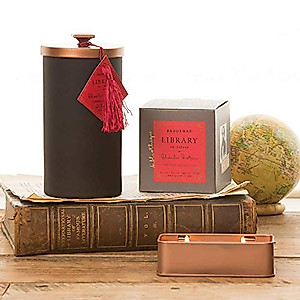 Paddywax Library Collection Charles Dickens 2-Wick Scented Travel Tin Candle, 3.5-Ounce, Tangerine, Junpier & Clove