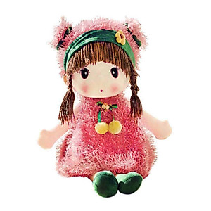 HWD 24'' Kawaii Plush Girl Toys Doll, Good Dolly Gifts for Children Kids Baby .(Pink)
