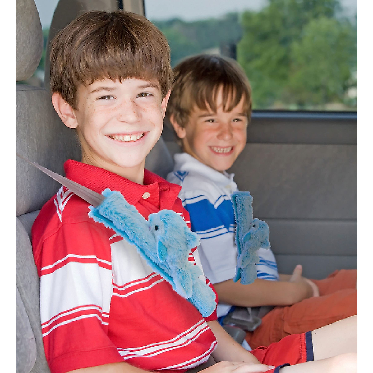 Puzzled Dolphin Super-Soft Plush Seat Belt Cover