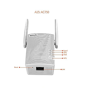 Tenda A15 WiFi Extender AC750 Covers Up to 1200 Sq.ft and 20 Devices Up to 750Mbps Dual Band WiFi Range Extender Certified for AC750