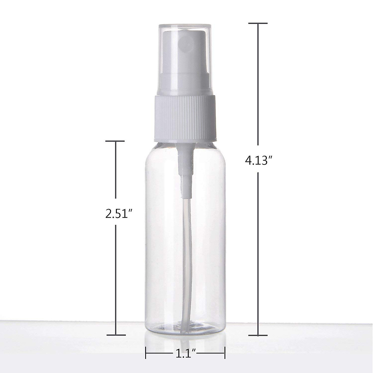 ALINK Spray Bottle, Empty Plastic Clear Small Travel Bottles with Fine Mist Sprayer for Cleaning Solutions and Essential Oils, 30 ml (1 oz.) Pack of 6 Plus Cleaning Cloth and Dropper