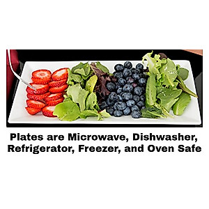 Partito Bella 3 Tier Swiveling Plate Rack Stand Including Three 12x6 Pro-Grade Porcelain Platters for Presentations of Any Kind – Thicker Sturdier Collapsible Stand and Stackable Platters