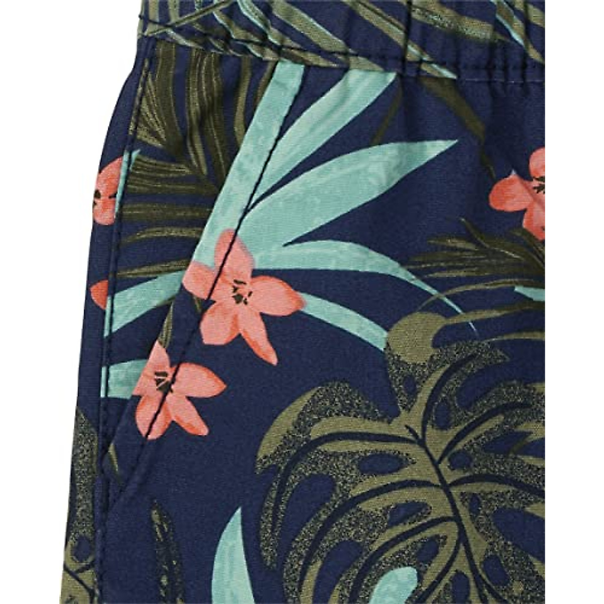 The Children's Place baby boys The Children's Place and Toddler Print Pull on Jogger Casual Shorts, Tidal, 4T US