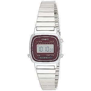 Casio Women's Digital Watch with Metal Bracelet LA-670WA-4