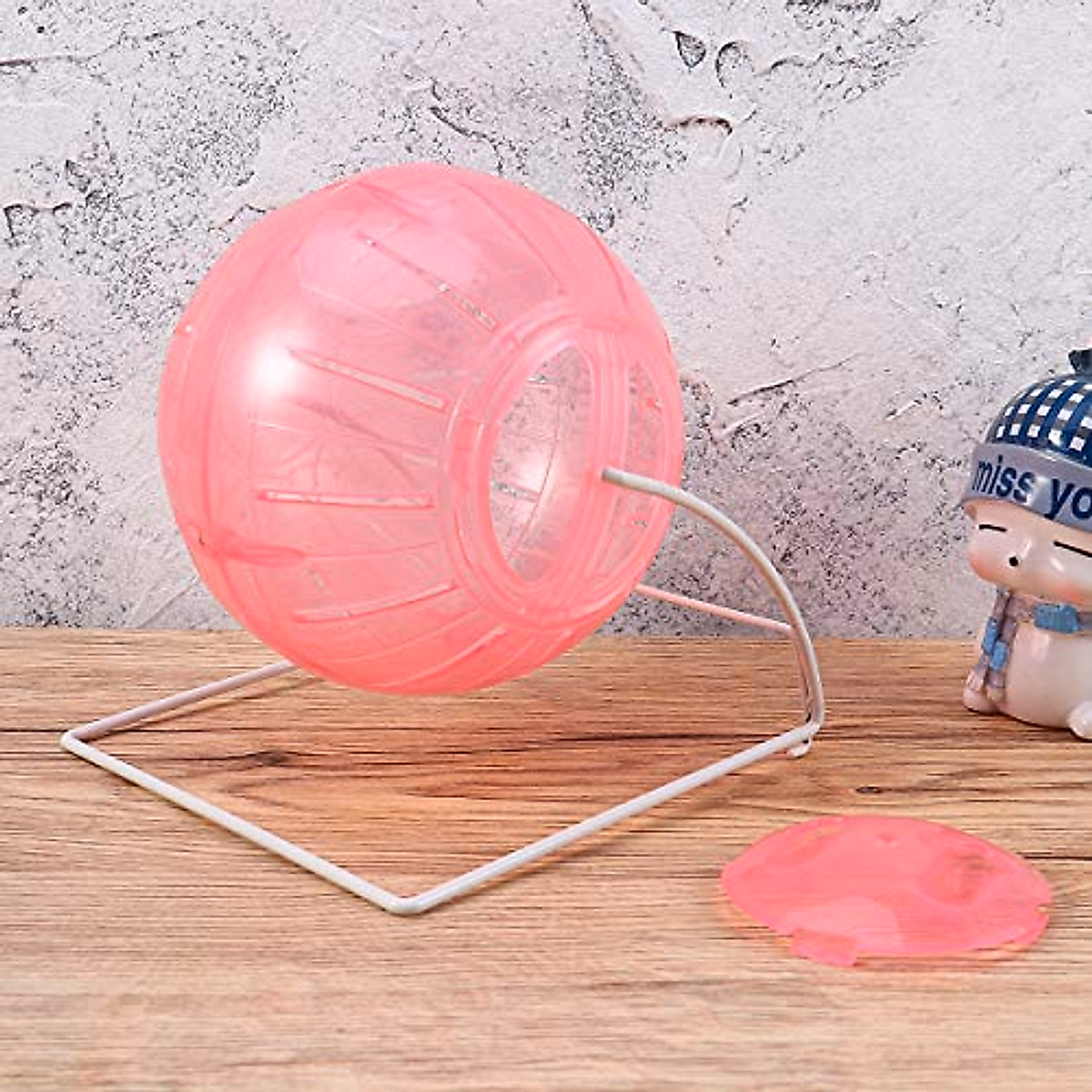 POPETPOP Hamster Exercise Ball,4-in-1 Multifunctional Hamster Running Ball-Hamster Mini Ball for Dwarf Hamster,Mouse,Syrian Hamster Small Animal-Pink