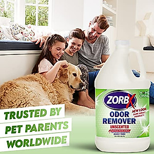 ZORBX Unscented Odor Eliminator Spray - Used in Hospitals & Healthcare Facilities | Advanced Trusted Odor Remover Formula | All-Purpose Deodorizer for Dog, Cat, Home, Carpet & Car - 128 Oz (1 Gallon)