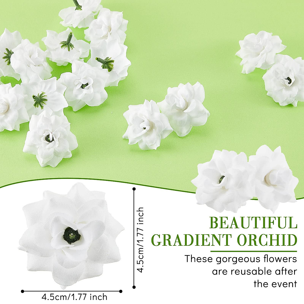 Syhood 100 Pieces Artificial Roses Head Fake Silk Rose Head DIY Fake Roses Heads for Wedding Flower Wall DIY Crafts Bouquet Decoration (White)