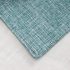 Home Brilliant Cloth Placemats Set of 4 for Holiday Dinner Linen Placemat Heat Resistant Dining Table Place Mats for Kitchen Table, 13 x 19 inches, Teal