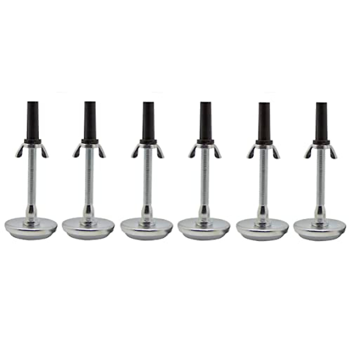 Kings Brand Furniture Adjustable 5.8" Threaded Bed Frame Riser Glide Legs (Set of 6 Glides)