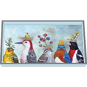 Paperproducts Design PPD The Berry Festival Wood Lacquer Vanity Tray, 12.25" x 7", Multicolor