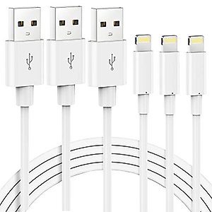 Marchpower iPhone Charger Cord 3Pack 6FT-Lightning Cable MFi Certified USB A iPhone Charging Cord Long Durable for iPhone 14 13 12 11 Pro Max Mini SE 10 X Xs Max XR 8 7 6 Plus 5S iPad Mini Pro iPod