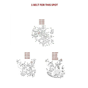 CD Player Belt Kit (1x Door Belt + 2x Drive Belts) For Sony CDP-CX300 CDP-CX335 CDP-CX350 CDP-CX355 CDP-CX400 CDP-CX450 CDP-CX455 CDP-CX691 CDP-M333ES CDP-M555ES DVP-CX995V